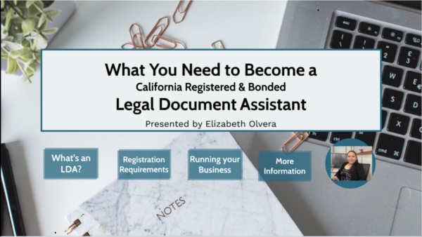 How to Become a Legal Document Assistant – Elizabeth Olvera